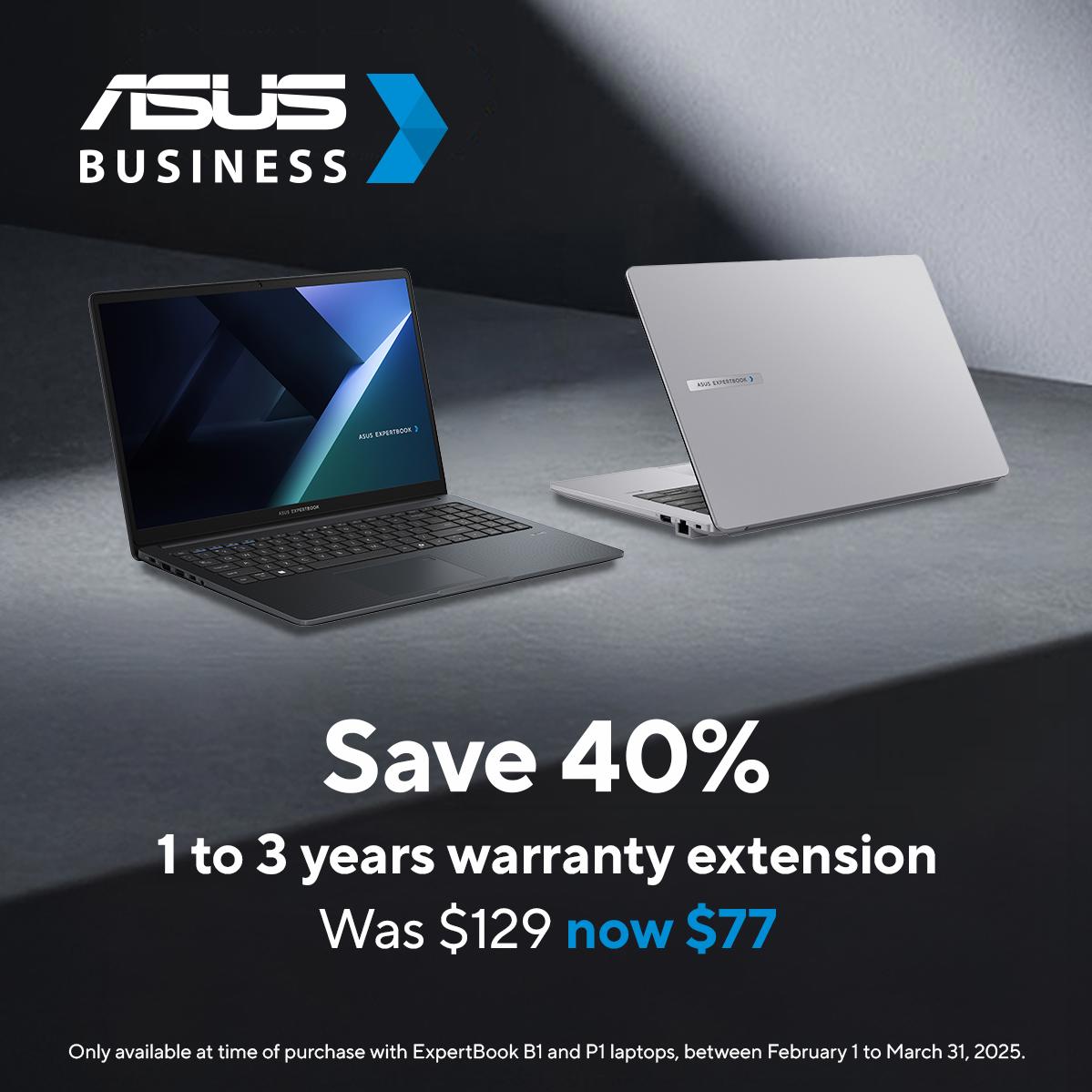 ASUS ExpertBook + Warranty Extension Bundle | PLE Computers