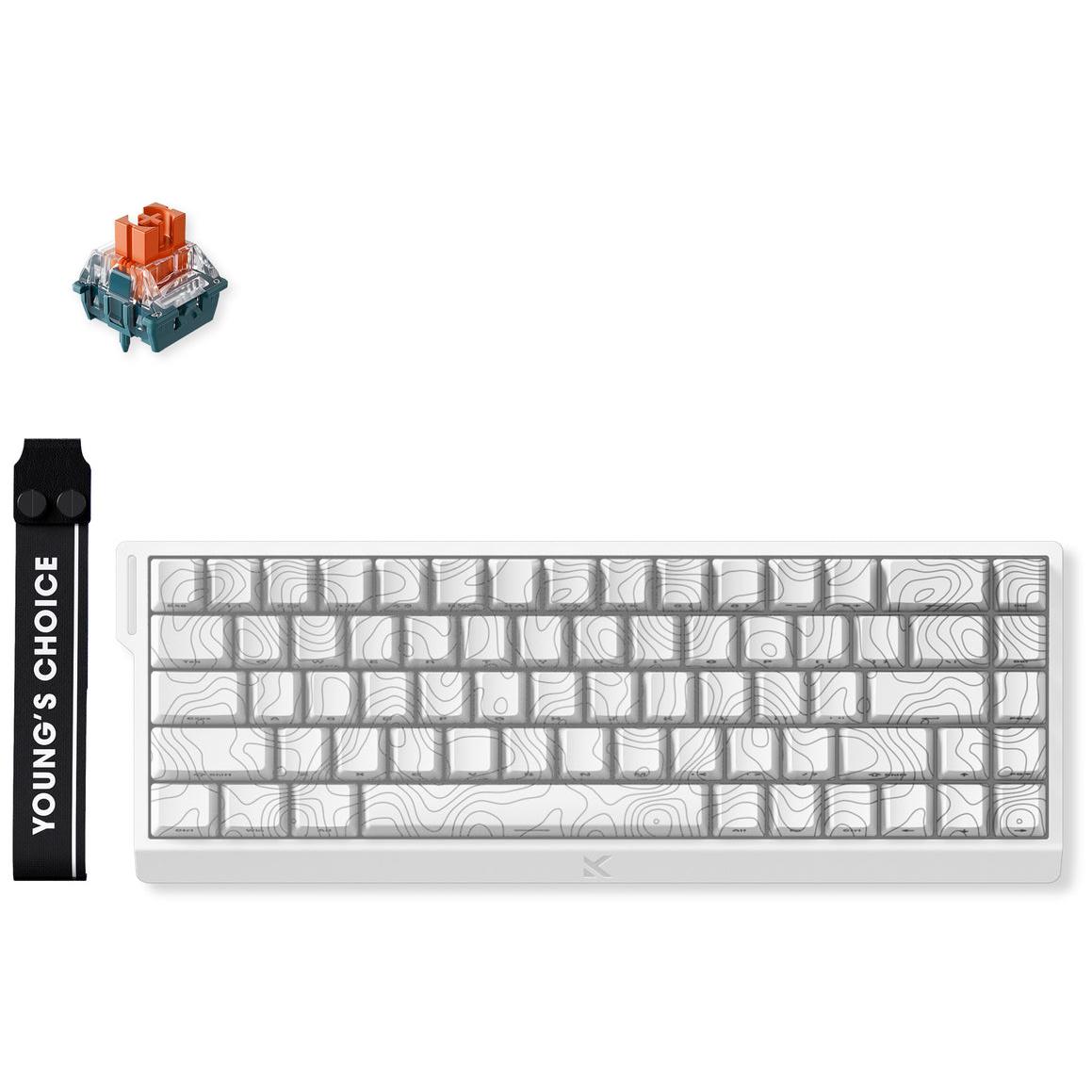 MCHOSE ACE 68 HE Magnetic 8K Wired Gaming Keyboard - White Topographic ...