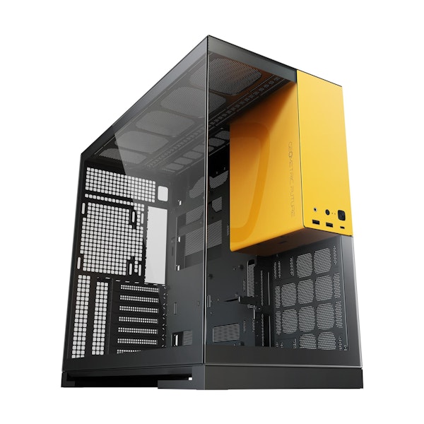 Geometric Future Model 5 - Mid Tower Glass Case (Black/Yellow) | PLE ...