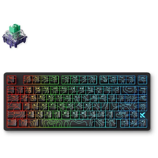 MCHOSE Jet 75 HE Magnetic 8K Wired Gaming Keyboard - Black Topographic ...