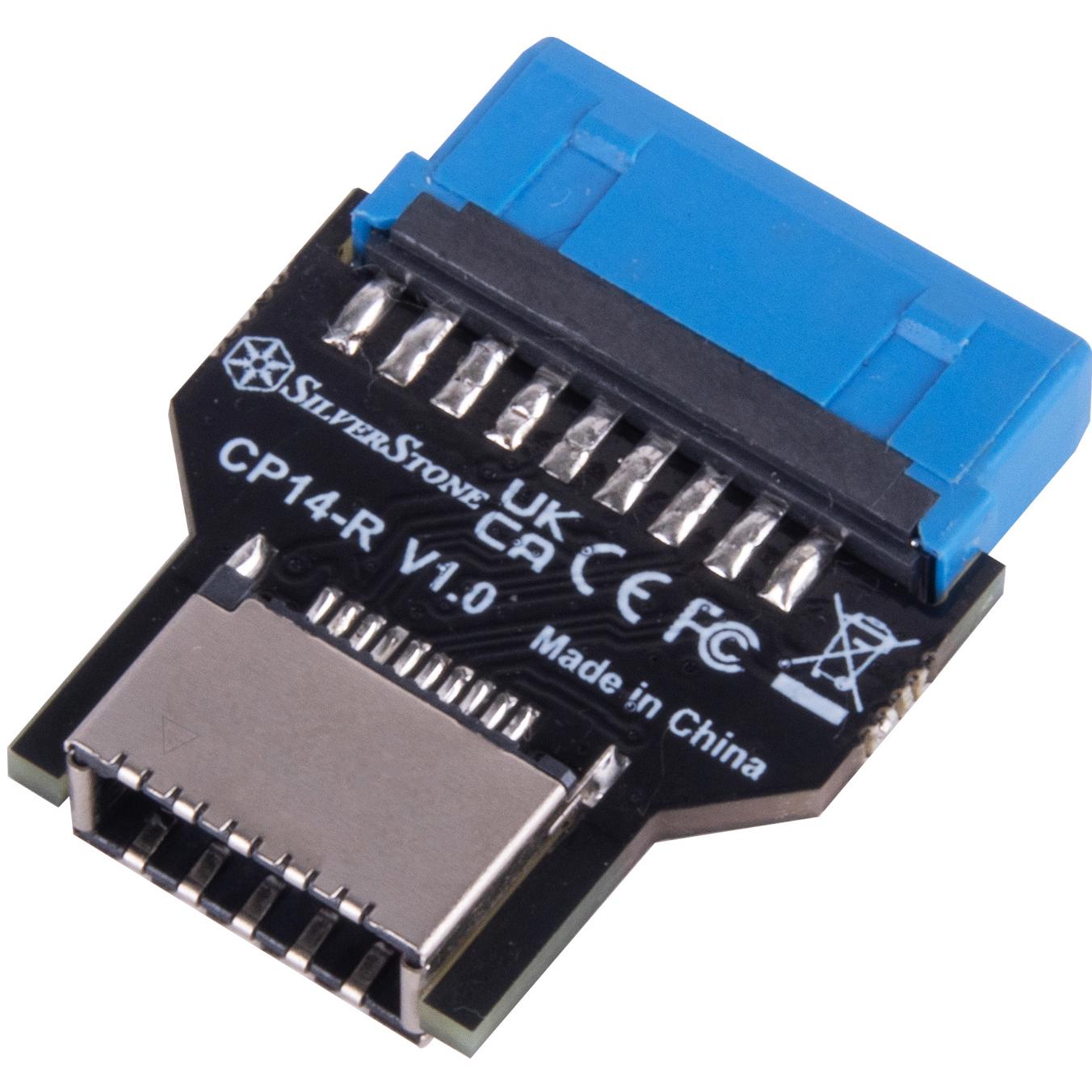 SilverStone CP14-R USB 3.0 to USB Type-C Internal Header Adapter | PLE ...