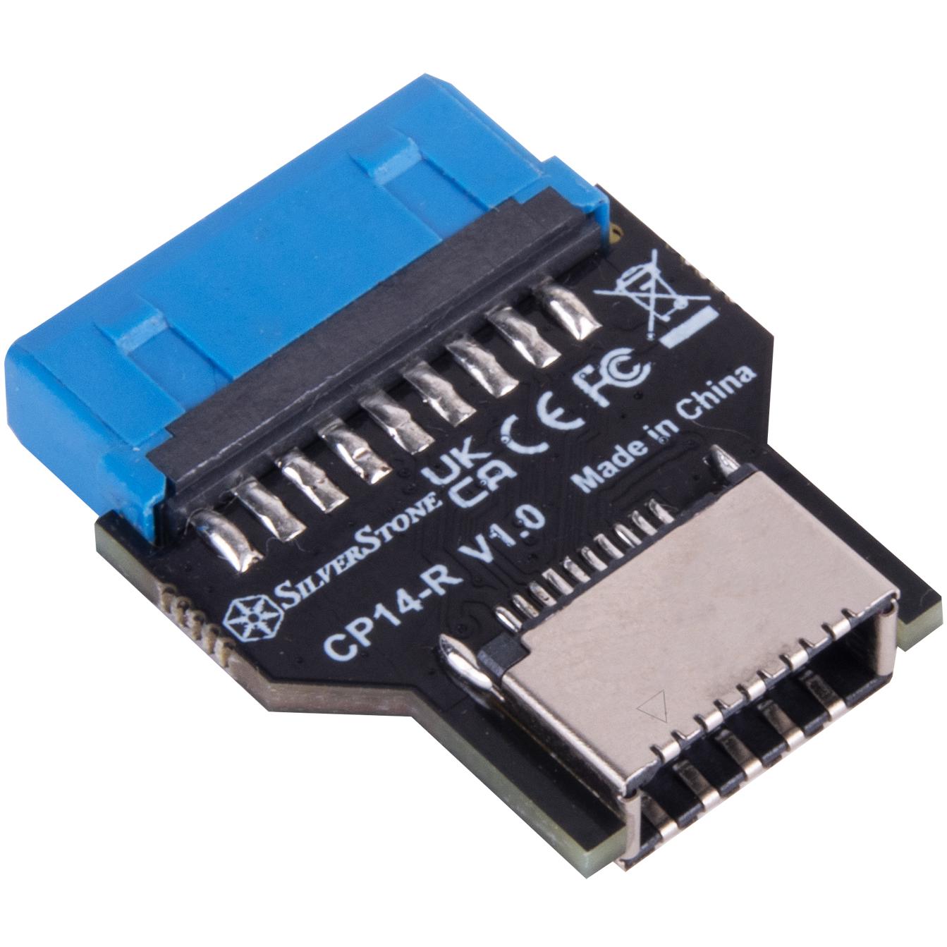 SilverStone CP14-R USB 3.0 to USB Type-C Internal Header Adapter | PLE ...