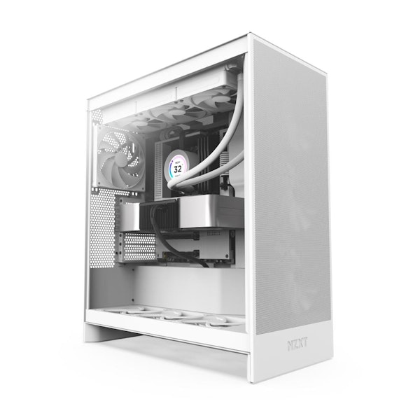 EX-DEMO NZXT H7 Flow 2024 Mid Tower Case - White | PLE Computers