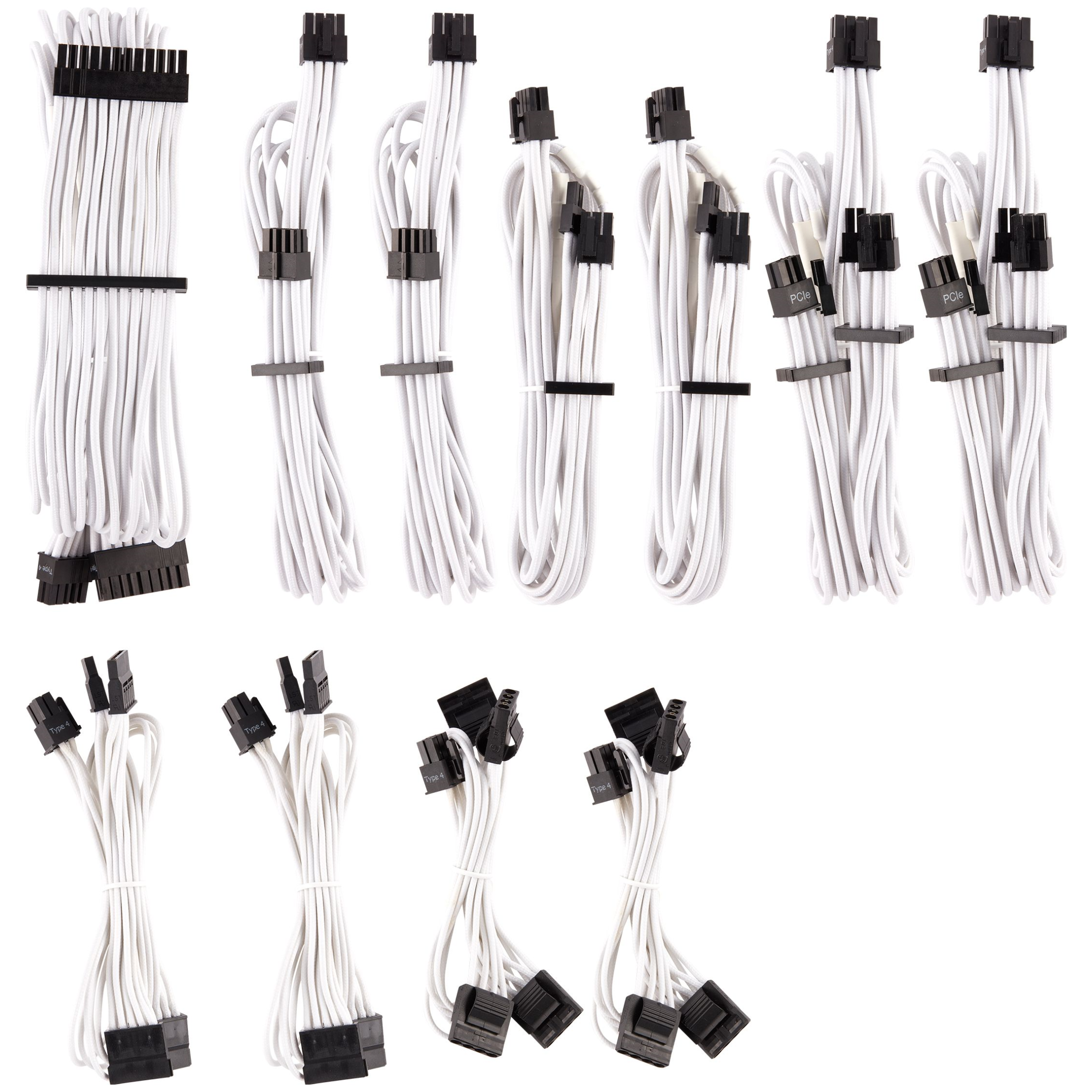 EX-DEMO Corsair Premium Individually Sleeved PSU Cables Pro Kit Type 4 ...