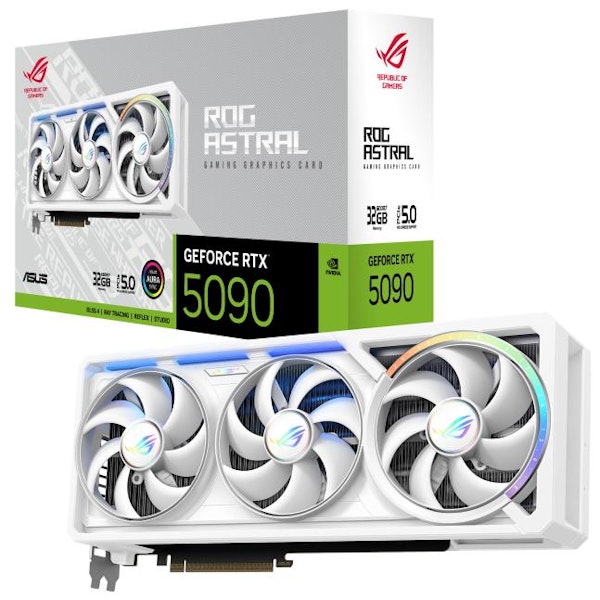 ASUS GeForce RTX 5090 ROG Astral OC 32GB GDDR7 - White | PLE Computers
