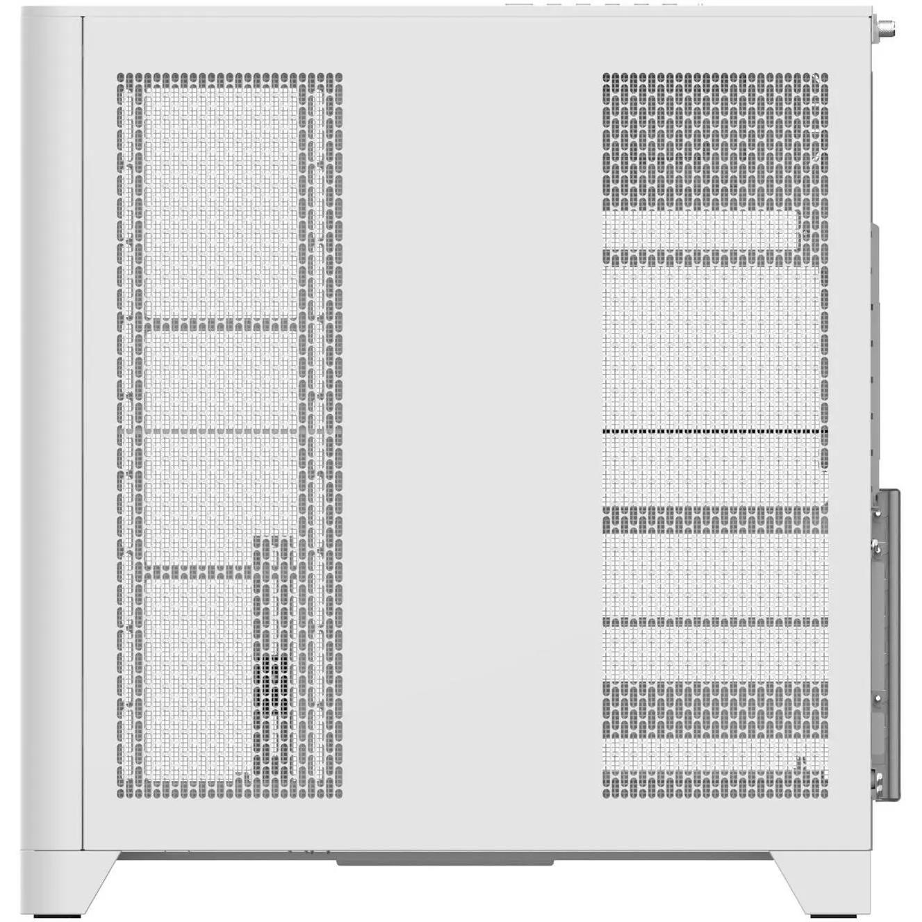 Thermaltake View 390 Air Curved Tempered Glass ATX Mid Tower Case (Snow ...