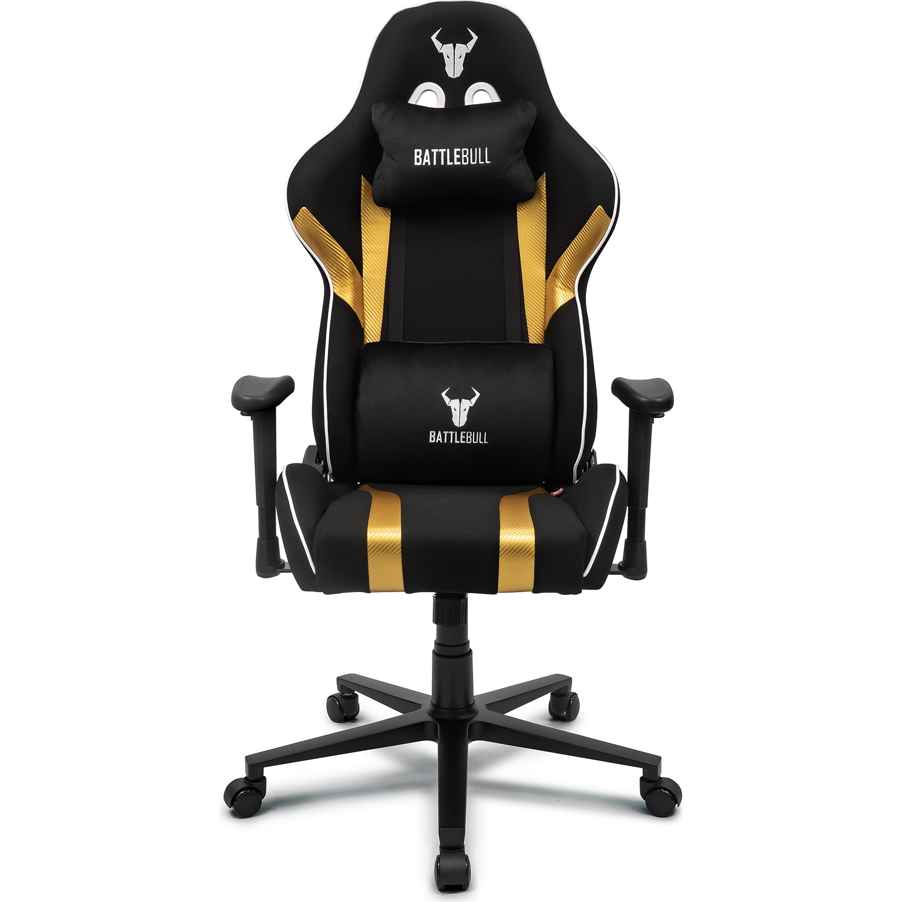 EX-DEMO BattleBull Tyro Gaming Chair - Black/Gold | PLE Computers