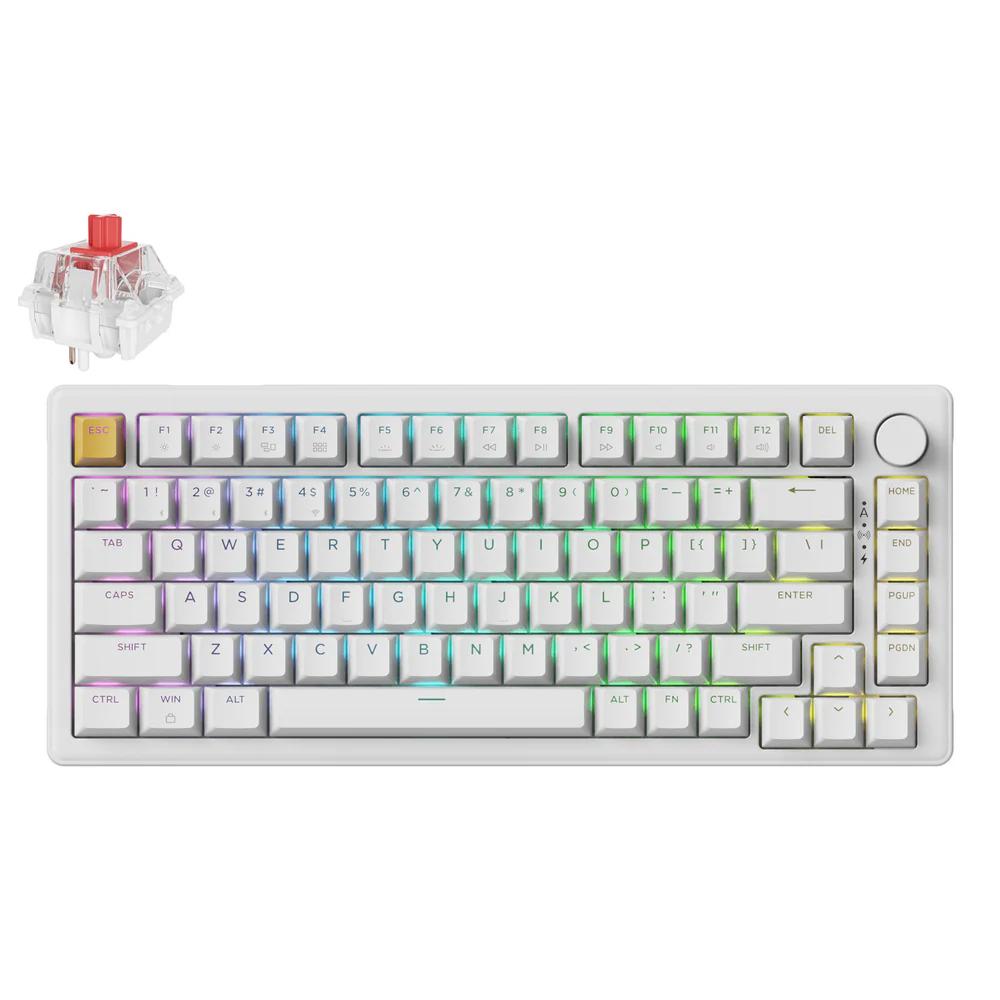Keychron J2 - 75% QMK RGB Wireless Hot-Swappable Mechanical Keyboard ...