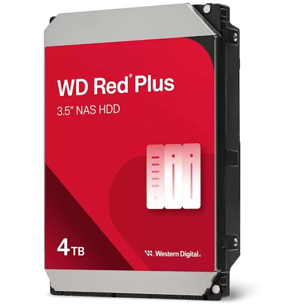 WD Red Plus 3.5" NAS HDD - 4TB 125MB | PLE Computers