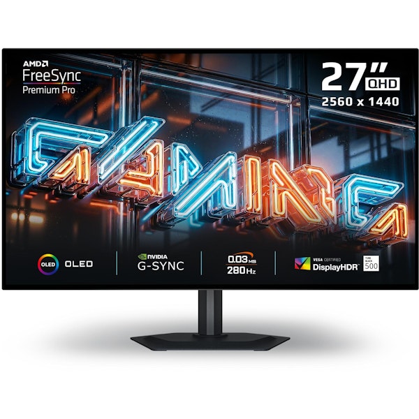 Gigabyte MO27Q28G OLED 27" 1440p 280Hz 0.03ms Gaming Monitor | PLE ...