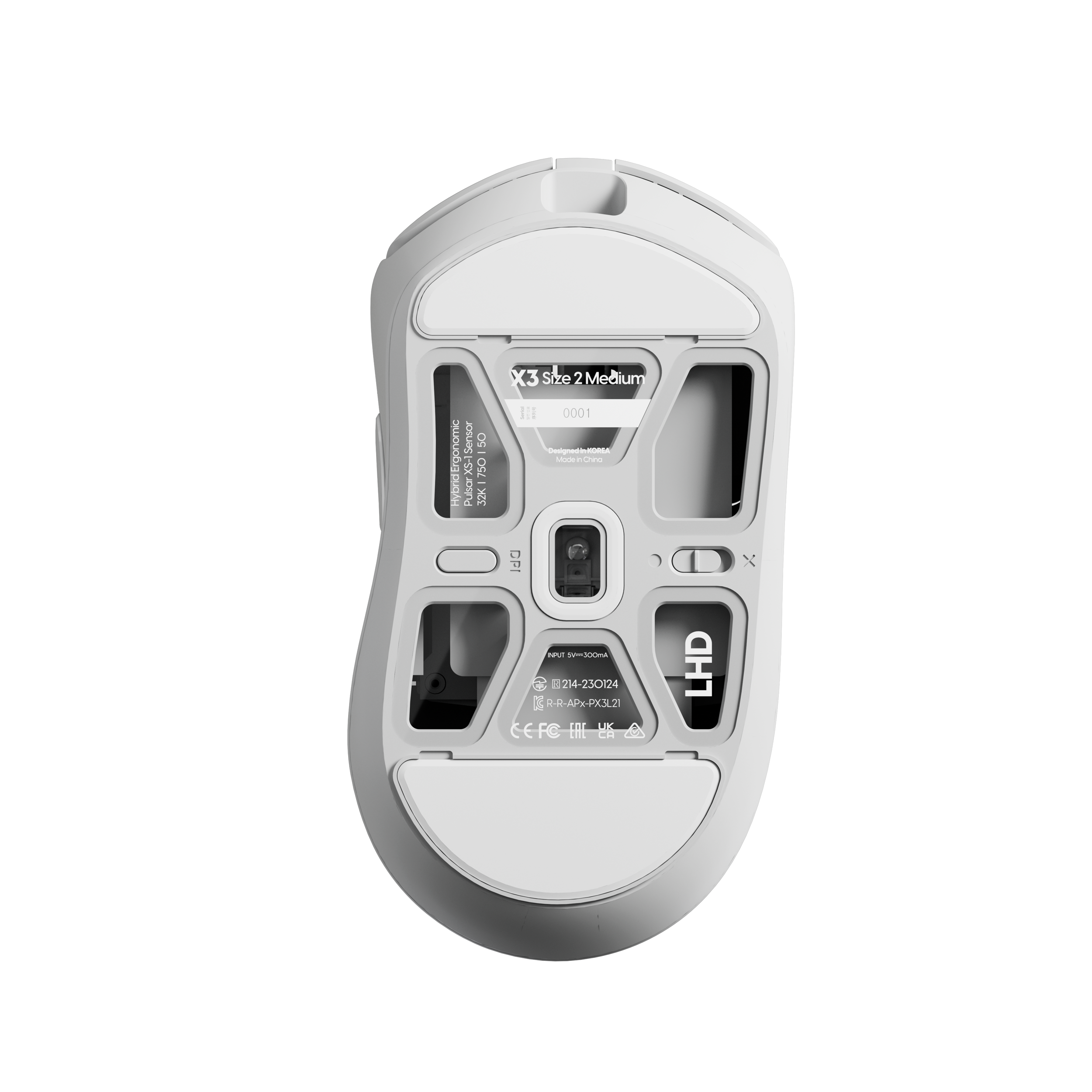 Pulsar X3 LHD - Left-Handed Wireless Gaming Mouse (White) | PLE Computers