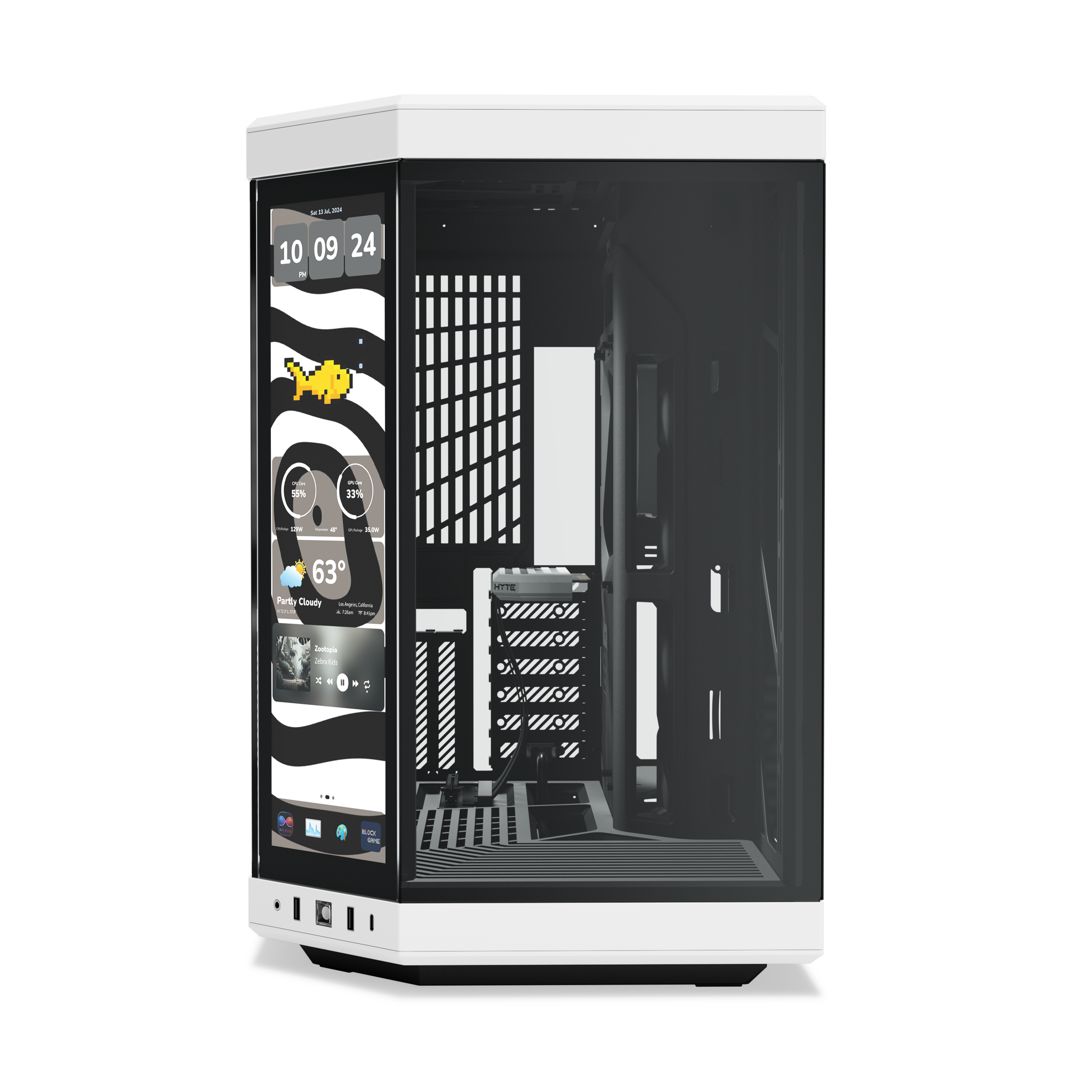 HYTE Y70 Touch Infinite Mid Tower Case w/ LCD (Panda) | PLE Computers
