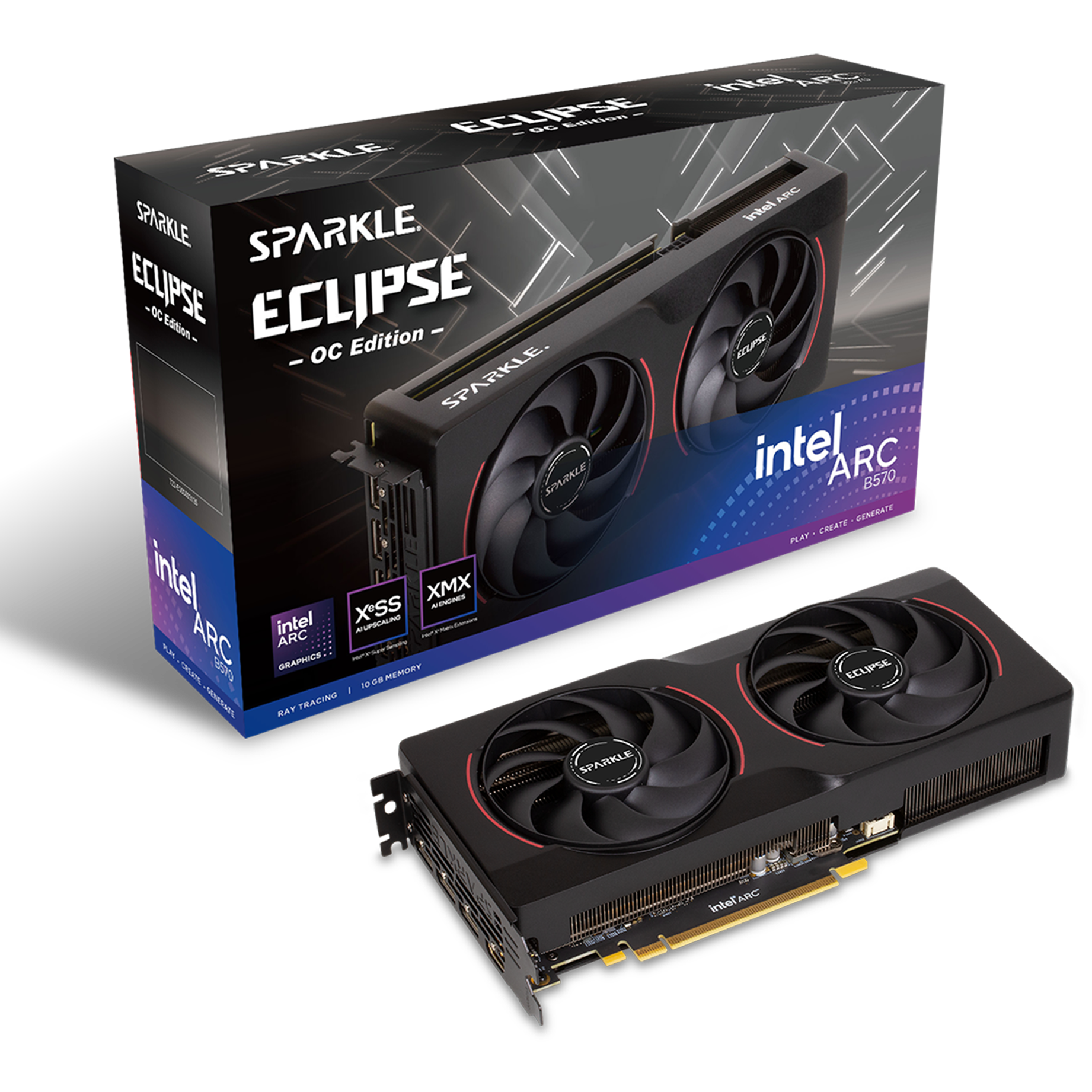 SPARKLE Intel Arc Battlemage B570 Eclipse OC 10GB GDDR6 | PLE Computers